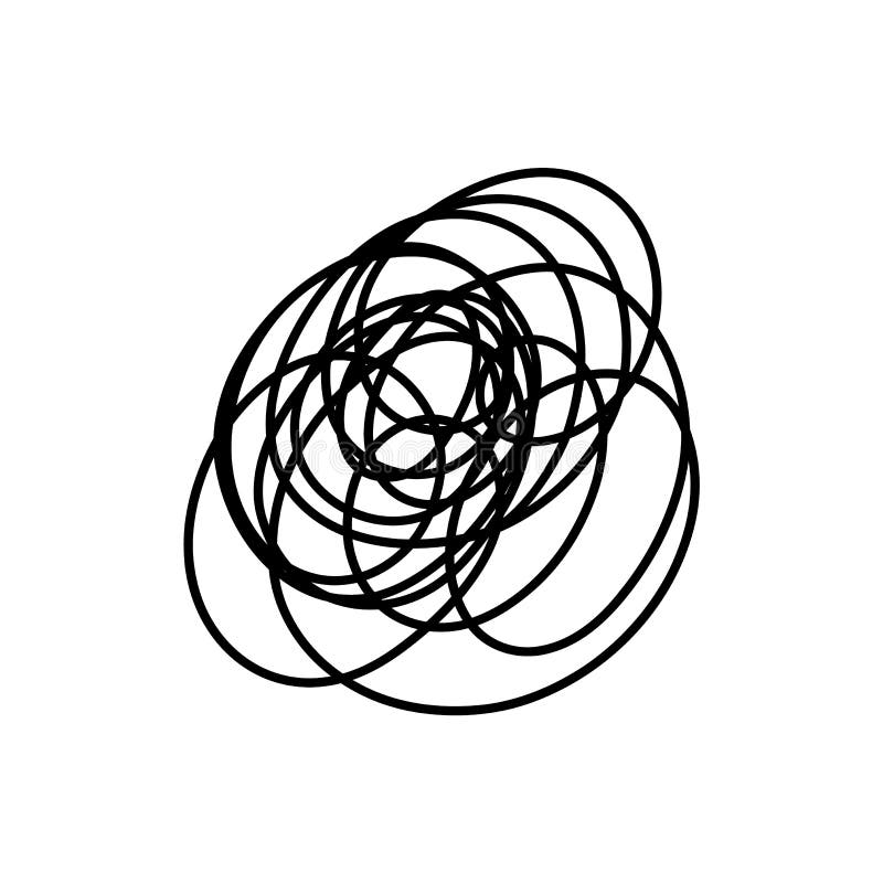 Complex Line. Complicated Way. Messy Ball Concept. Loading Idea Vector ...