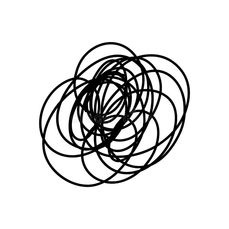 Complex Line. Complicated Way. Messy Ball Concept. Loading Idea Vector ...