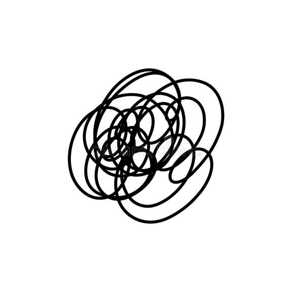 Complex Line. Complicated Way. Messy Ball Concept. Loading Idea Vector ...