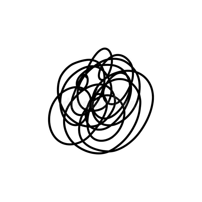 Complex Line. Complicated Way. Messy Ball Concept. Loading Idea Vector ...