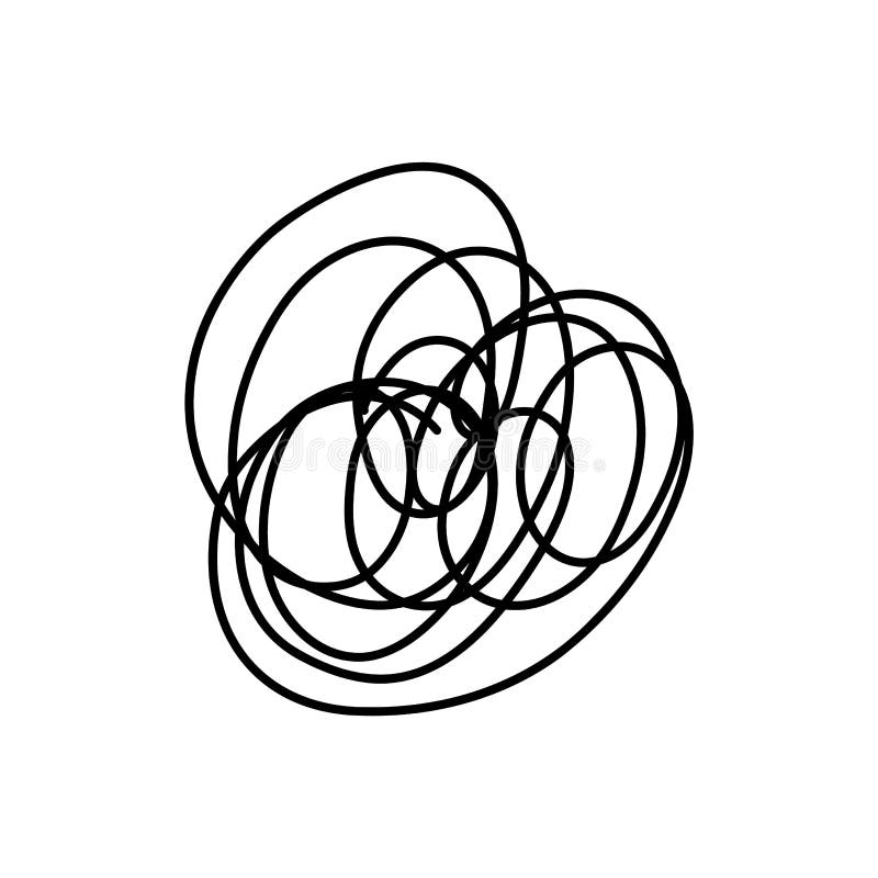 Complex Line. Complicated Way. Messy Ball Concept. Loading Idea Vector ...
