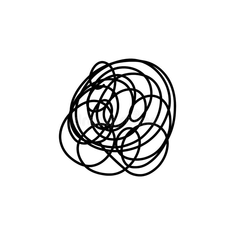 Complex Line. Complicated Way. Messy Ball Concept. Loading Idea Vector ...