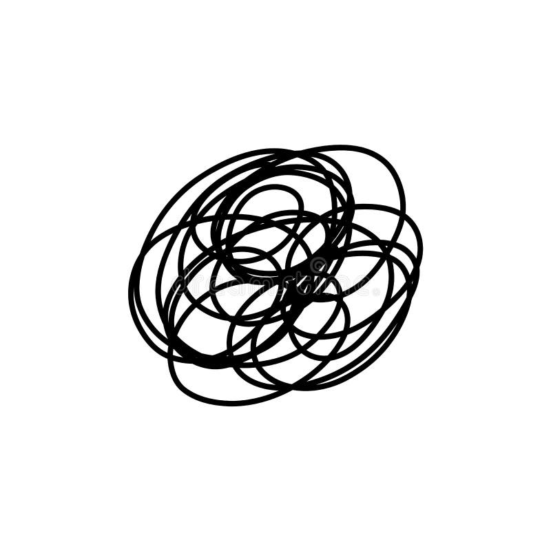 Complex Line. Complicated Way. Messy Ball Concept. Loading Idea Vector ...