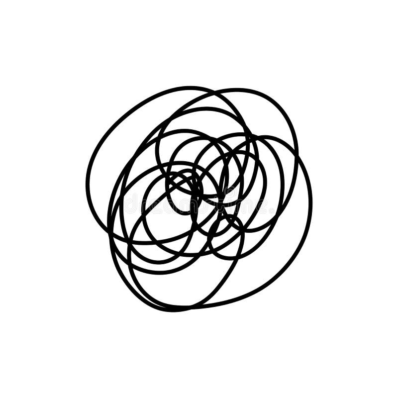 Complex Line. Complicated Way. Messy Ball Concept. Loading Idea Vector ...