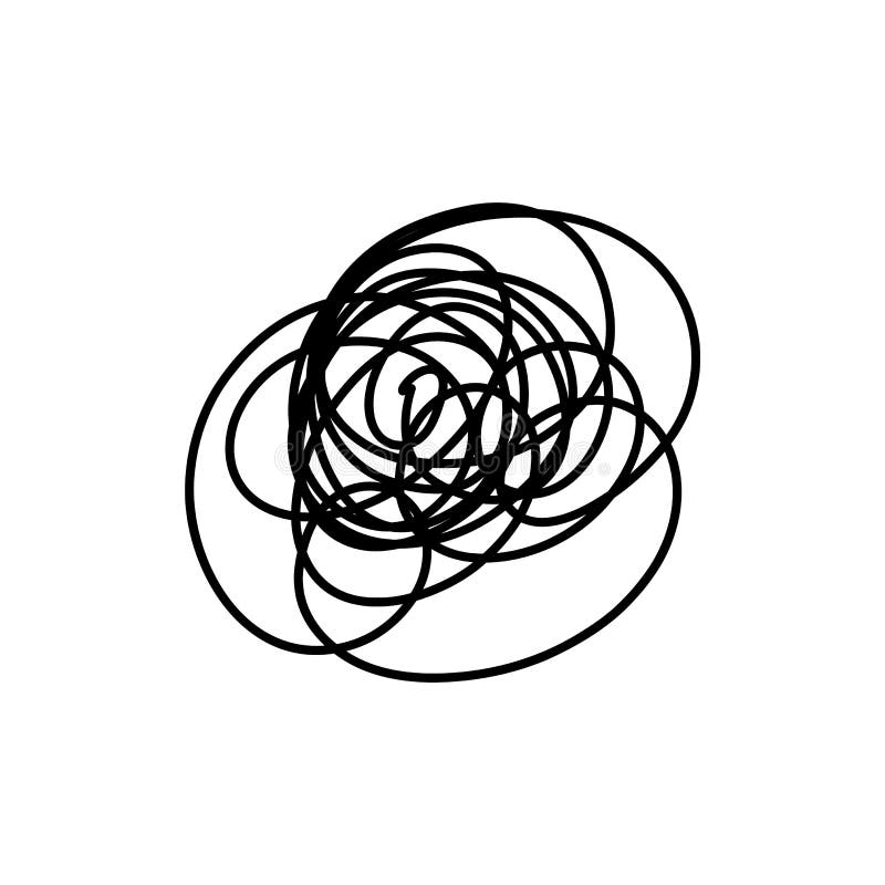 Complex Line. Complicated Way. Messy Ball Concept. Loading Idea Vector ...