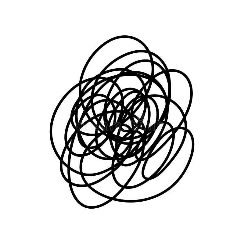 Complex Line. Complicated Way. Messy Ball Concept. Loading Idea Vector ...