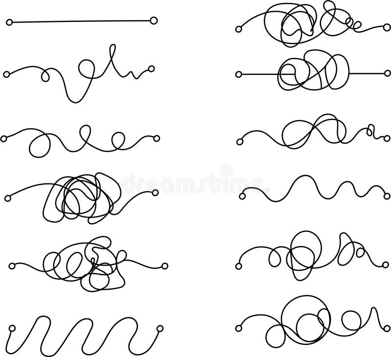 Complex Line Path Set, Easy Way from Start To End, from Point a To B ...