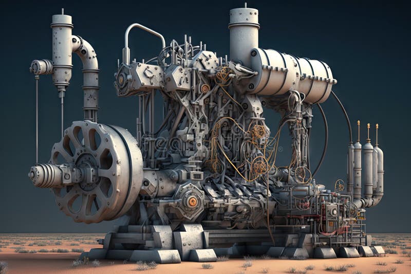 Complex Machine from Several Oil Pumps for Extraction of Petroleum ...