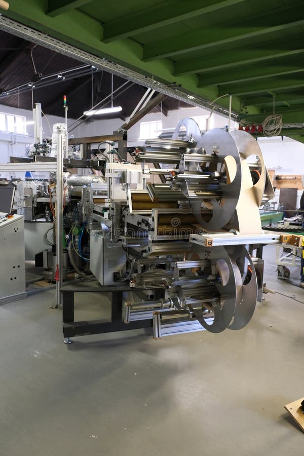 A Complex Machine Stands in a Factory Hall Stock Image - Image of metal ...