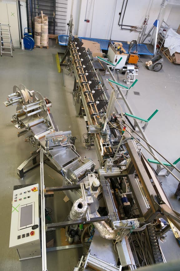 A Complex Machine Stands in a Factory Hall Stock Image - Image of ...