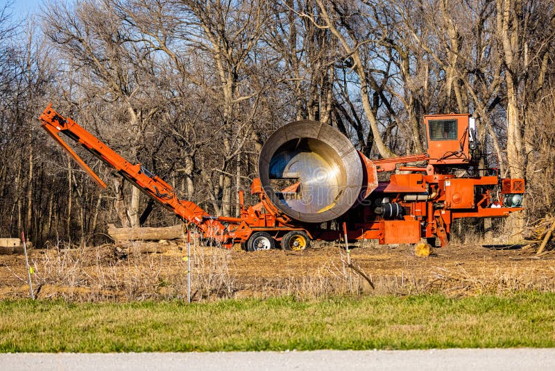 Machinery for Turning Trees into Mulch Stock Image - Image of complex ...