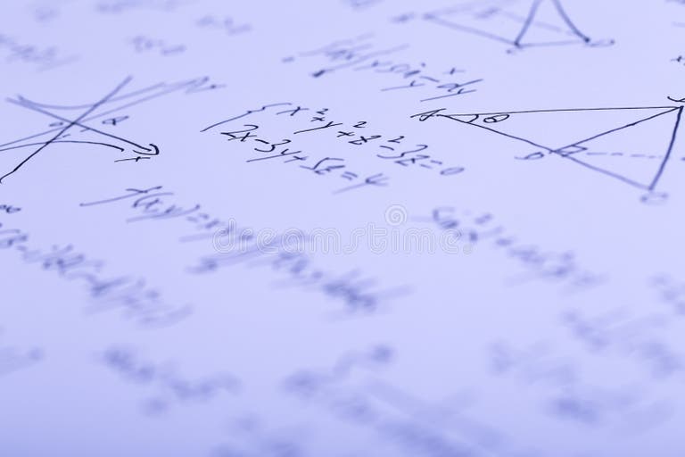 Complex Math Formulas stock photo. Image of blackboard - 71384950