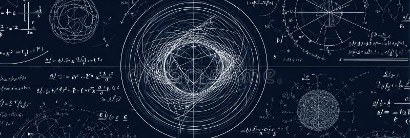 Complex Mathematical Equations and Diagrams Illustrating Advanced ...