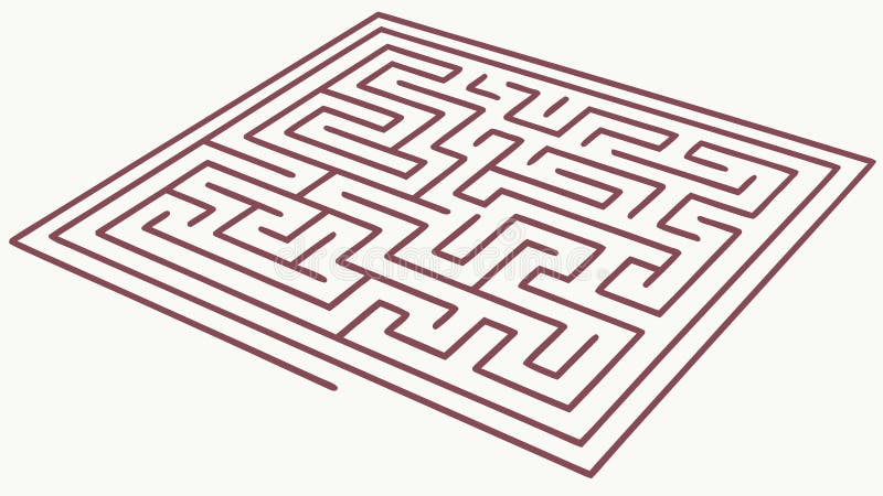 Complex Maze Pattern, Mind Game Design, Vector Design Generative AI Stock Vector - Illustration ...