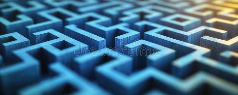 Complex Maze Represents Business Challenges. Different Paths Show ...