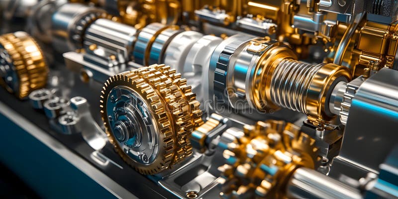 Complex Mechanical Assembly with Intricate Components Stock ...