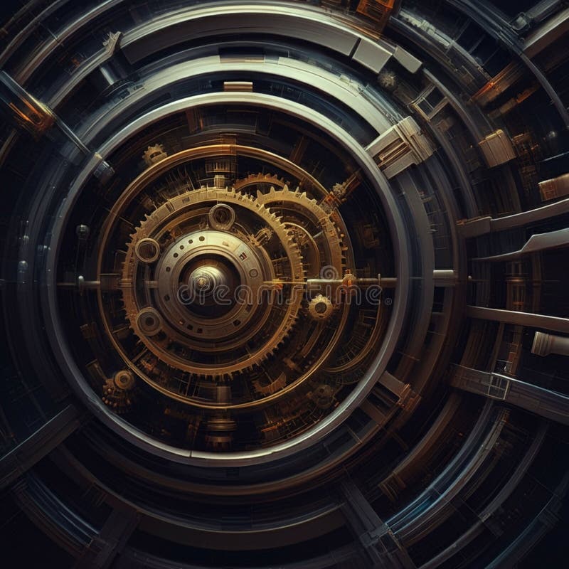 A Complex Mechanical Design with Concentric Rings and Interlocking ...