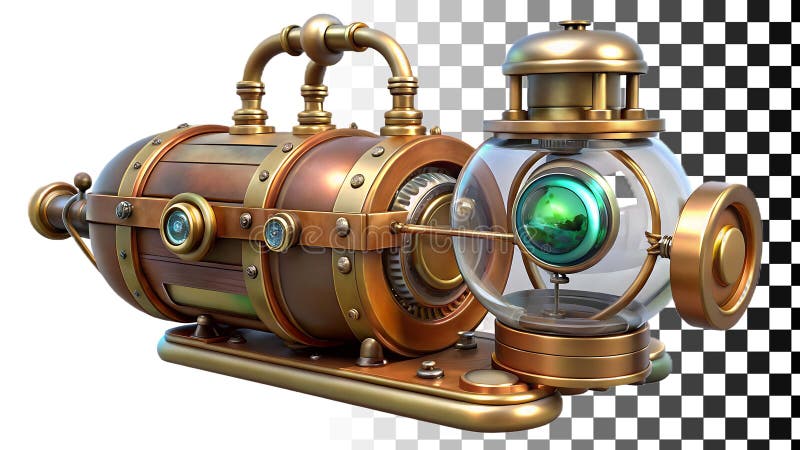 Elaborate Steampunk Contraption or Engine Component with Brass and ...