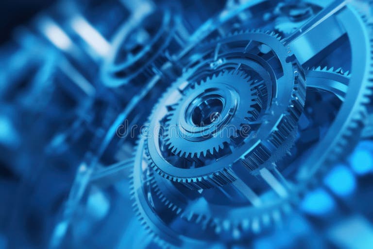 Complex Mechanical Gears in Motion Showcasing Engineering Precision ...