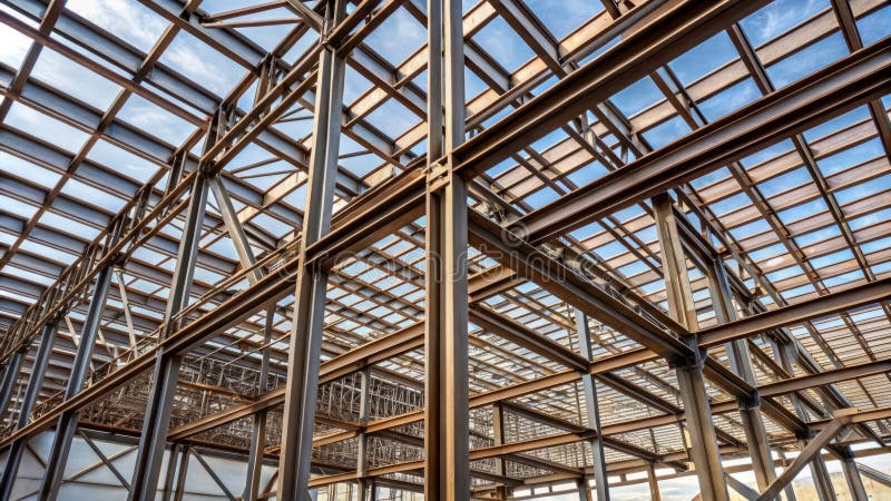 Complex Metal Framework Structure Under Construction Detailed View of ...