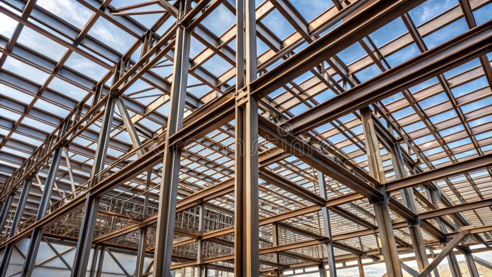 Complex Metal Framework Structure Under Construction Detailed View of ...