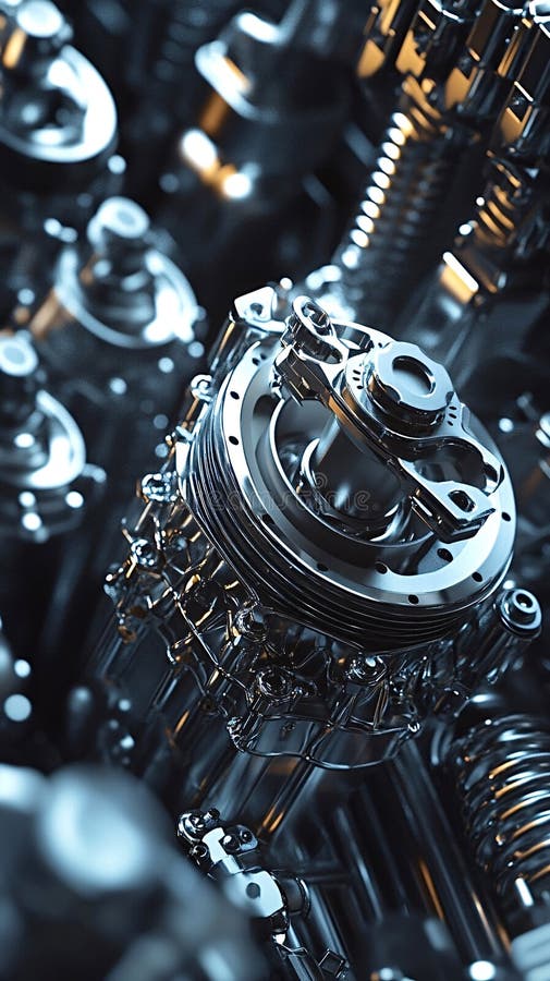 Complex Metallic Structure Resembling Engine or Machine is Being ...