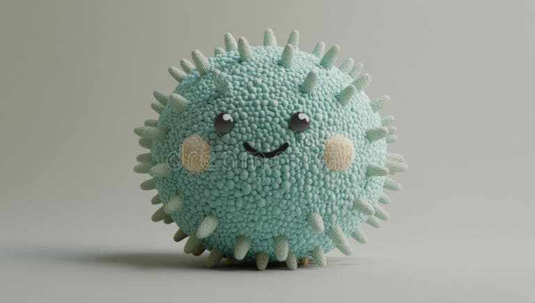 A Complex Microorganism in 3D: Microscopic View and Detailed Rendering ...