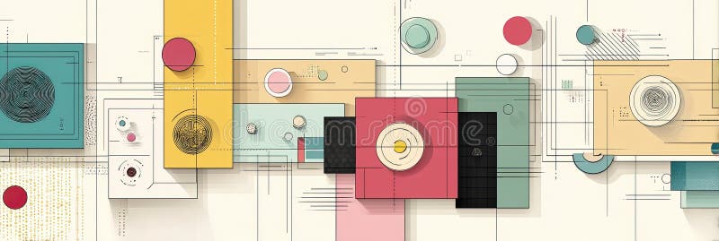 Complex Mind Map Connecting Ideas and Concepts Stock Illustration ...