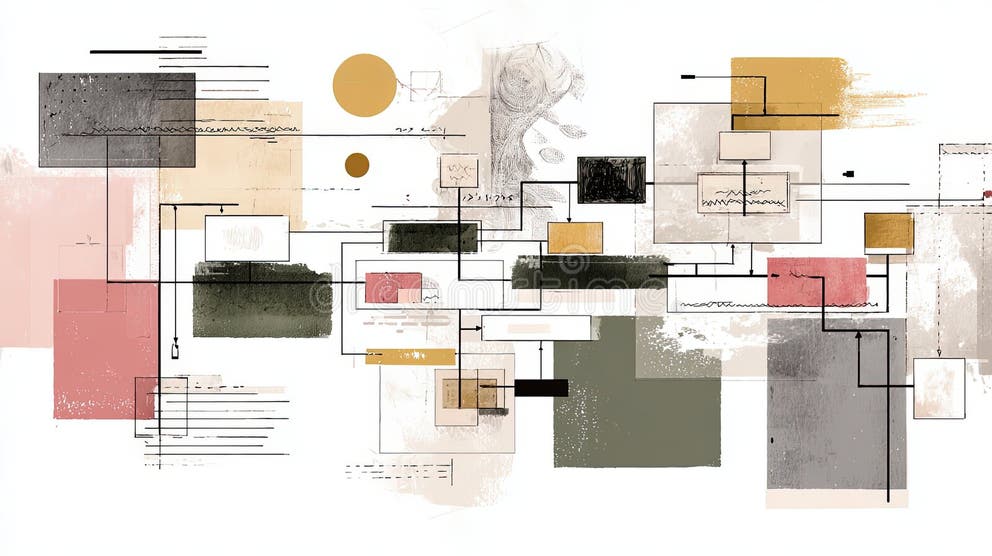 Complex Mind Map Connecting Ideas and Concepts with Visual ...