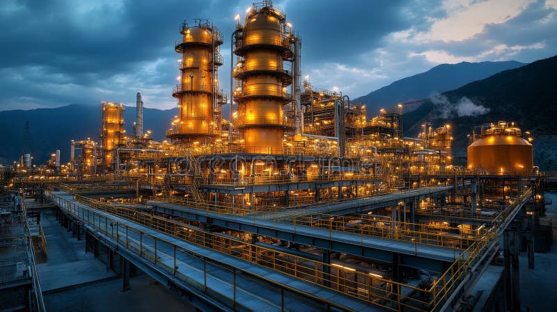 Complex Mining and Extraction Site Showcases Advanced Infrastructure ...