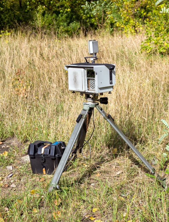 Complex Mobile Speed Camera Stock Photo - Image of photographic, speed ...