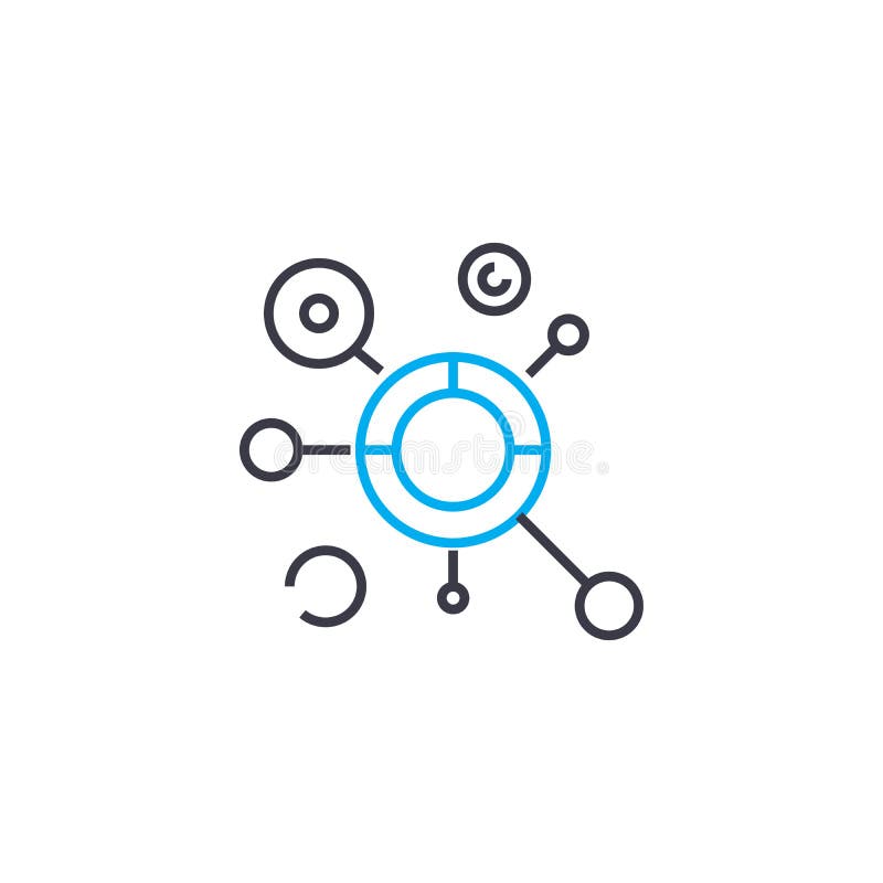 Complex Model Vector Thin Line Stroke Icon. Complex Model Outline ...