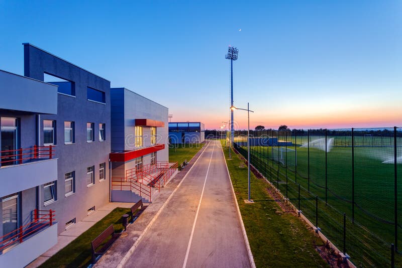 Complex of Modern Buildings in Exterior Stock Image - Image of exterior ...