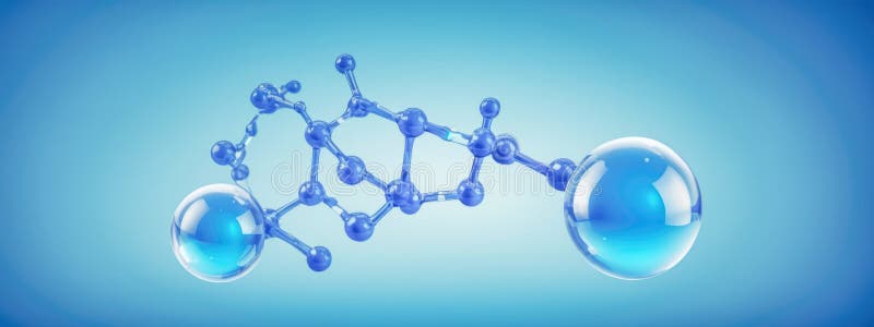 Complex Molecular Formations, with Central Blue Orb Drawing Focus. Set ...