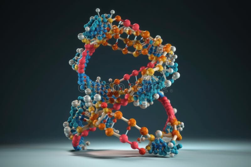 Complex Molecular Structure of Dna Double Helix, with Additional ...