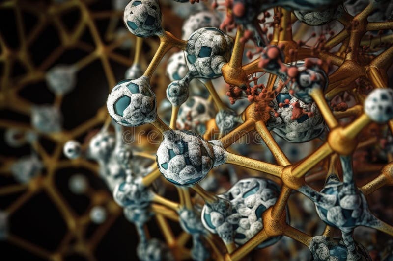 Complex Molecular Structure, with Intricate Details and Patterns ...