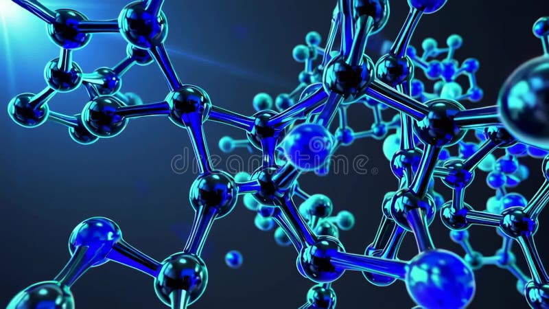 Molecular Structure Rotating Slowly in Slow Motion Stock Footage ...