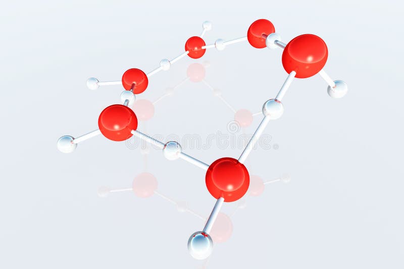 Complex Molecule Atom Structure 3D Render Stock Illustration ...