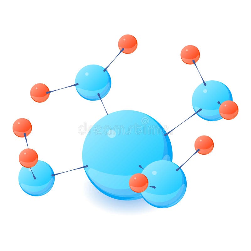 Complex Molecule Atom Structure 3D Render Stock Illustration ...