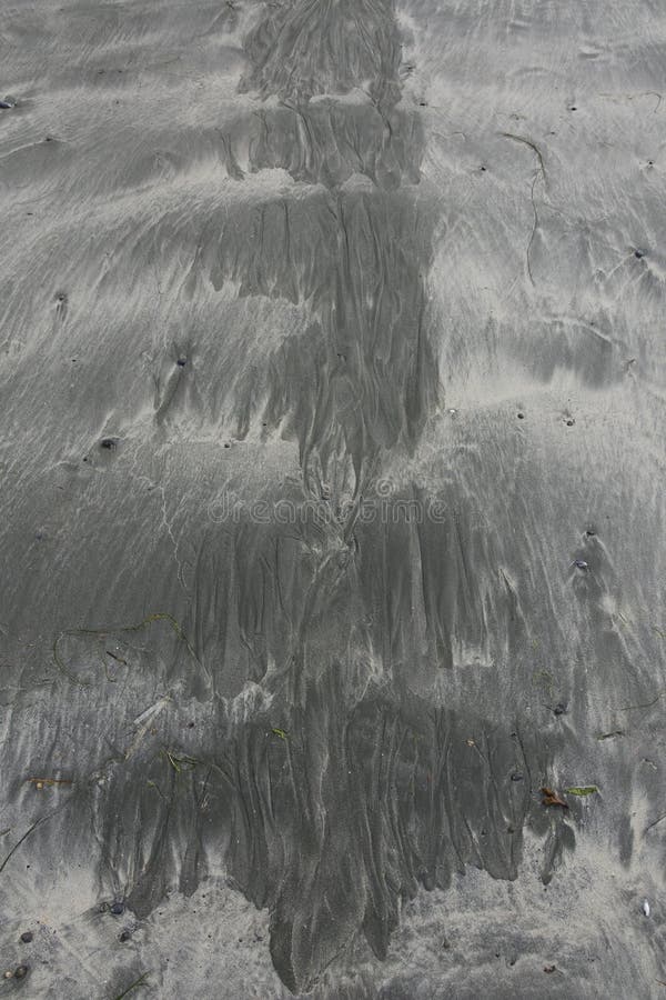 Complex Natural Pattern in Sandy Beach Caused by Wave Action, in ...