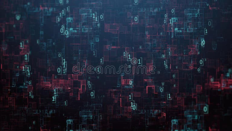 Complex Network of Binary Code Highlighting Data Flow and Cybersecurity Concepts Stock Image ...