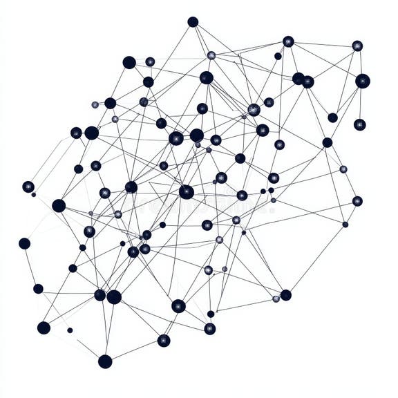 Complex Network of Connected Nodes and Lines Illustrating ...