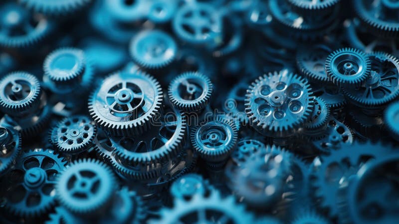 A Complex Network of Gears and Cogs Working Together, Illustrating ...