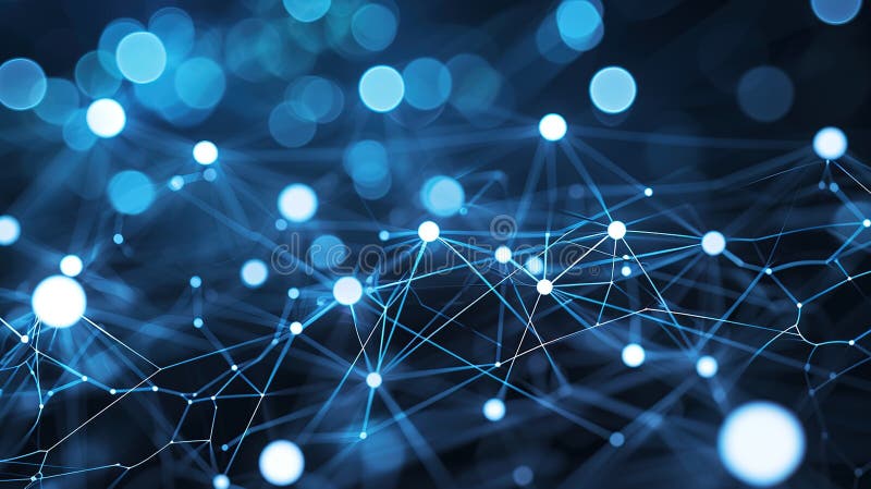 A Complex Network of Glowing Nodes and Connecting Lines Illustrating ...