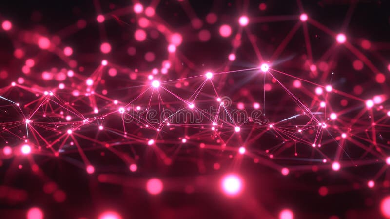 Modern Digital Network Design with Vibrant Red Connections Showcasing ...