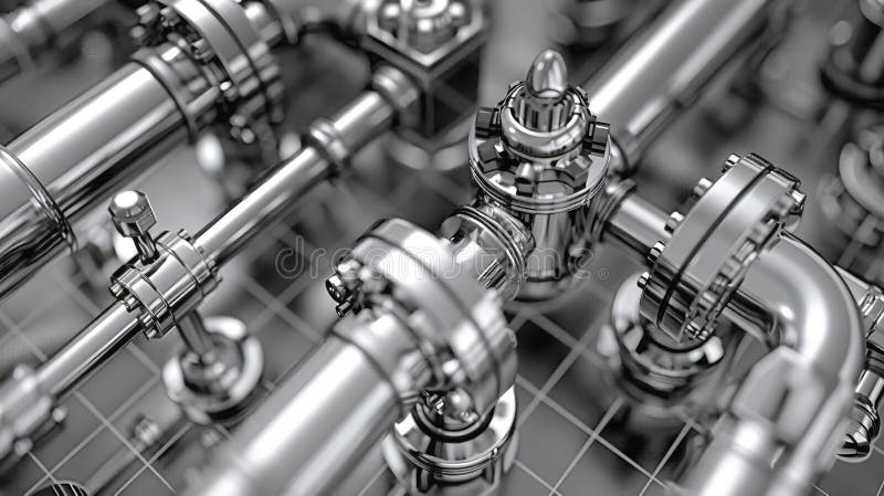 A Complex Network of Industrial Pipelines Intertwine and Connect ...