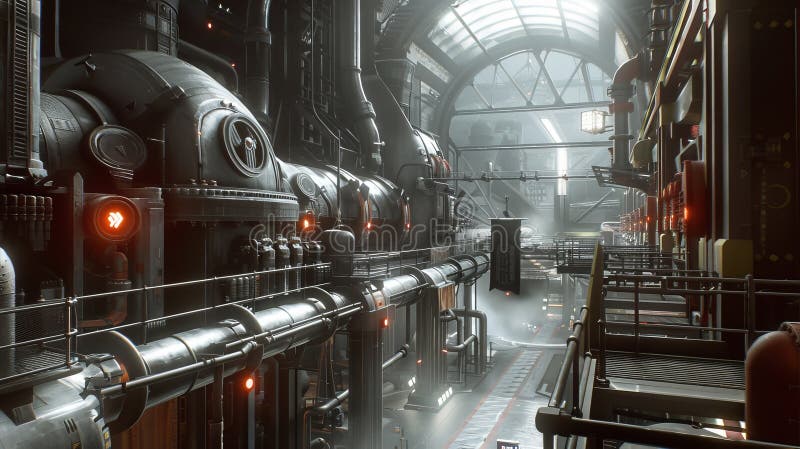 Complex Network of Industrial Pipes and Ducts in a Modern Facility ...