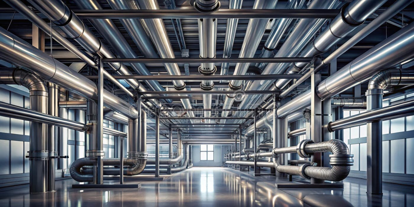 Complex Industrial Piping Network Stock Illustrations – 748 Complex ...