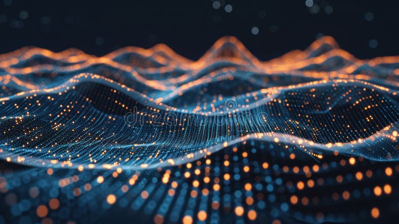 A Complex Network of Interconnected Data Points and Lines, Representing ...