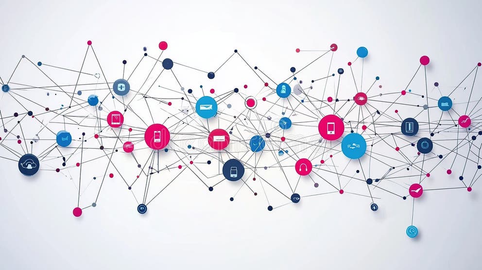 A Complex Network of Interconnected Devices and Data Streams. Visually Depicts the Vast Array of ...